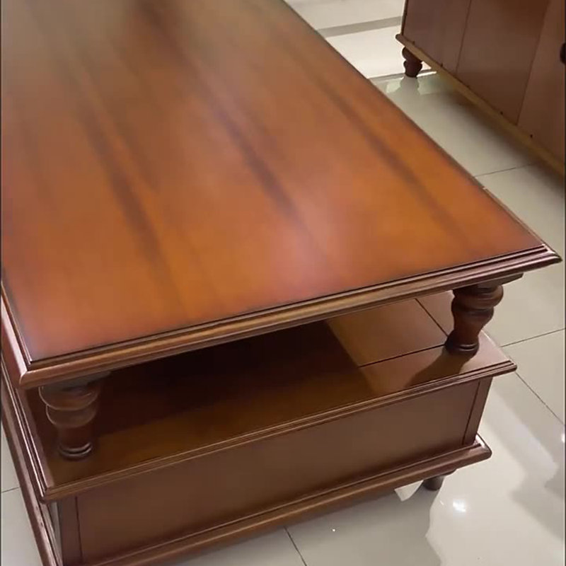 Romero American Country Solid Wood Coffee Table Solid Wood Coffee Table | Wayfair